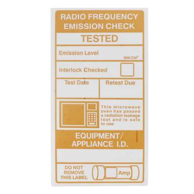 Industrial Signs Microwave Emission Labels (Roll of 100) (CE163100R) | CEF