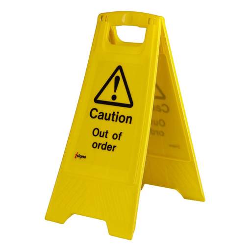 Industrial Signs 'Caution Out of Order' Free Standing Floor Sign (FS10 ...