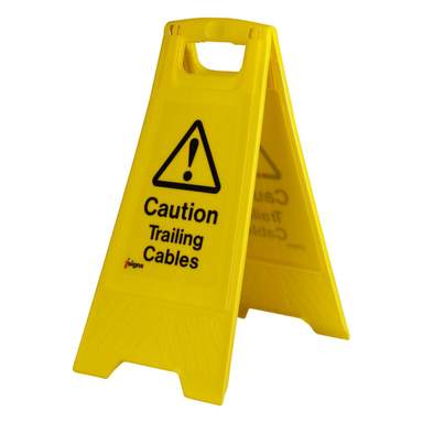 Industrial Signs 'Caution Trailing Cables' Free Standing Floor Sign ...