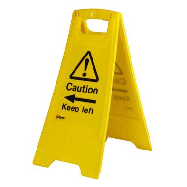Industrial Signs 'Caution Keep Left / Right' Free Standing Floor Sign ...