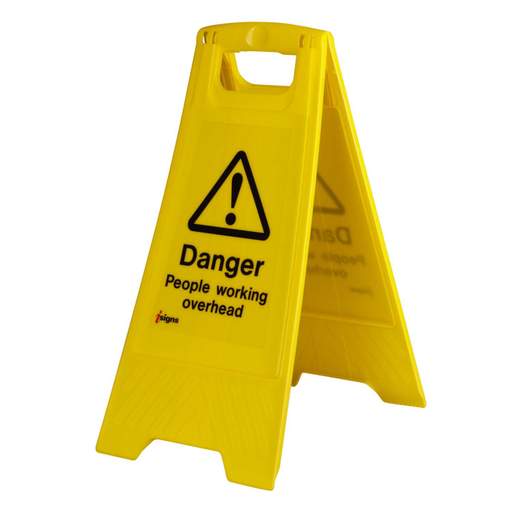 Industrial Signs 'Danger People Working Overhead' Free Standing Floor ...