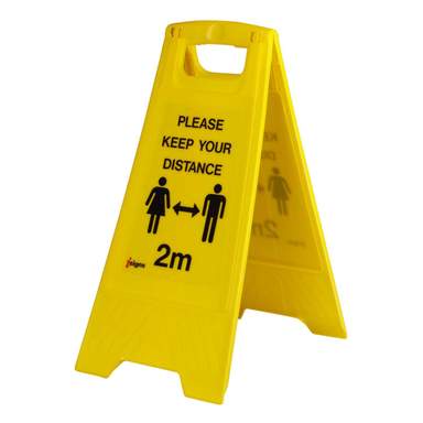 Industrial Signs 'Please Keep Your Distance' Free Standing Floor Sign ...