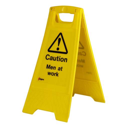 Industrial Signs 'Caution Men at Work' Free Standing Floor Sign (FS6) | CEF