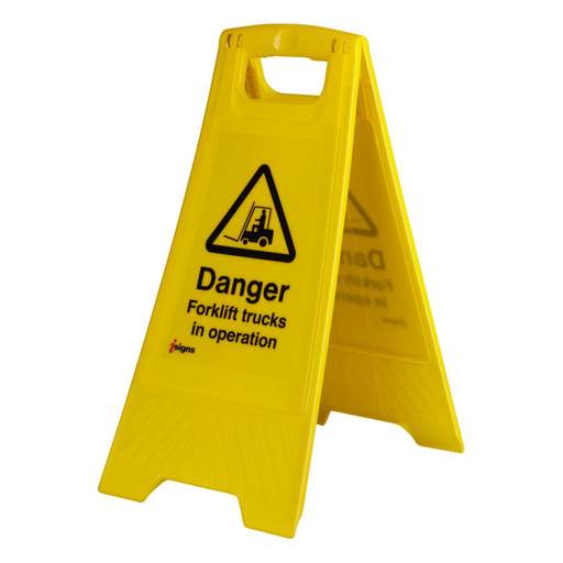 Industrial Signs 'Danger Forklift Trucks in Operation' Free Standing ...