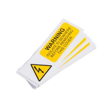 Industrial Signs 75mm x 25mm Warning Isolate Elsewhere Label (Pack of ...