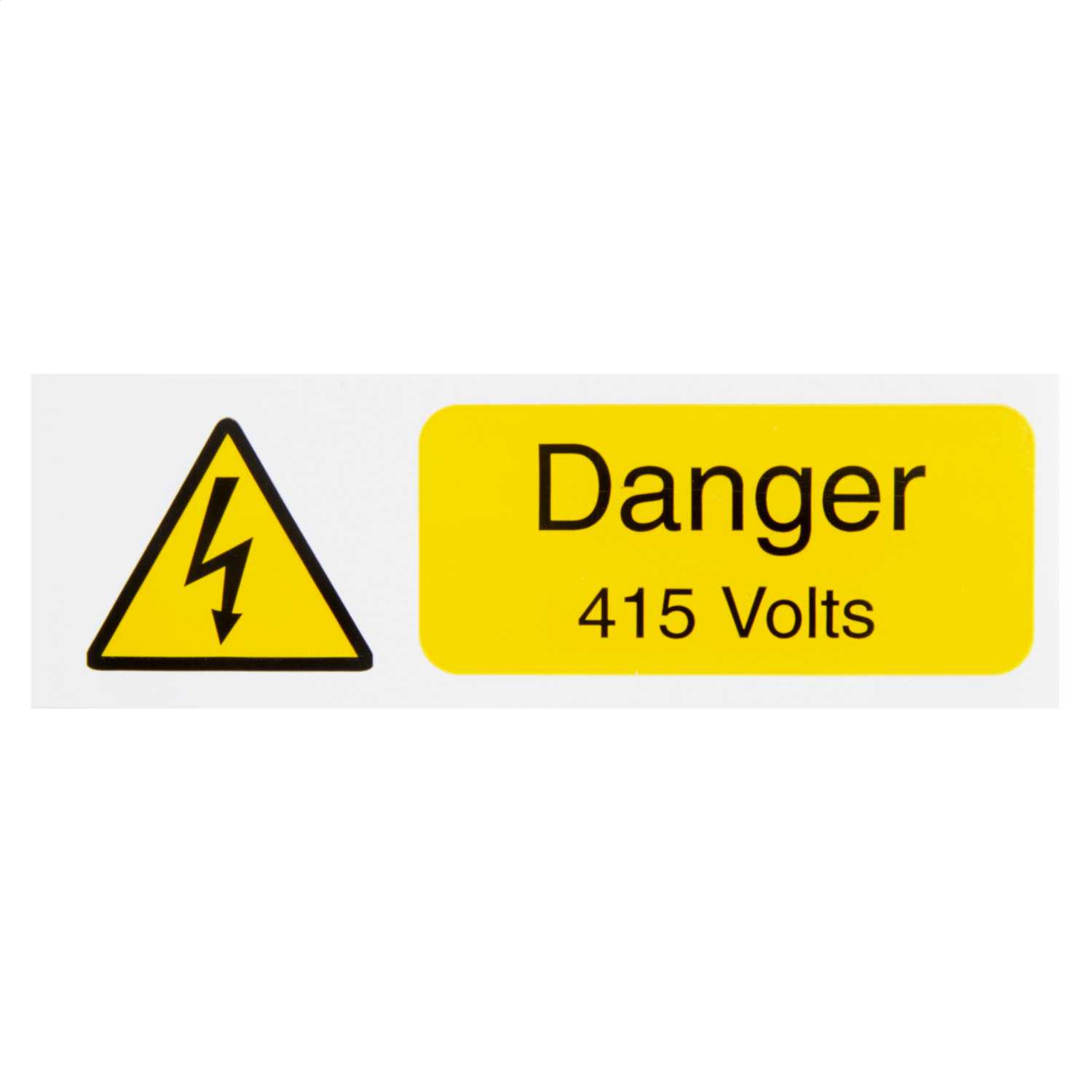 Industrial Signs 75mm x 25mm Danger 415 Volts Label (Pack of 10 ...