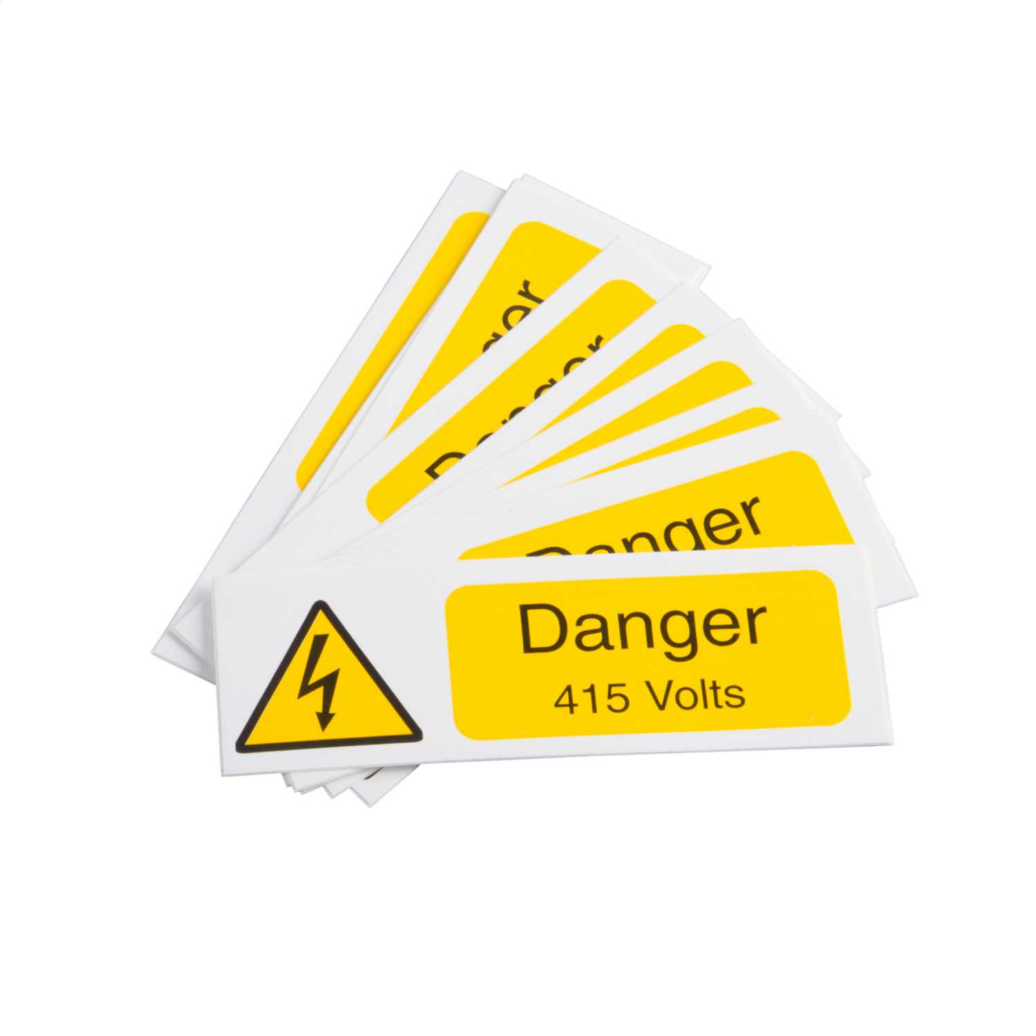 Industrial Signs 75mm x 25mm Danger 415 Volts Label (Pack of 10 ...