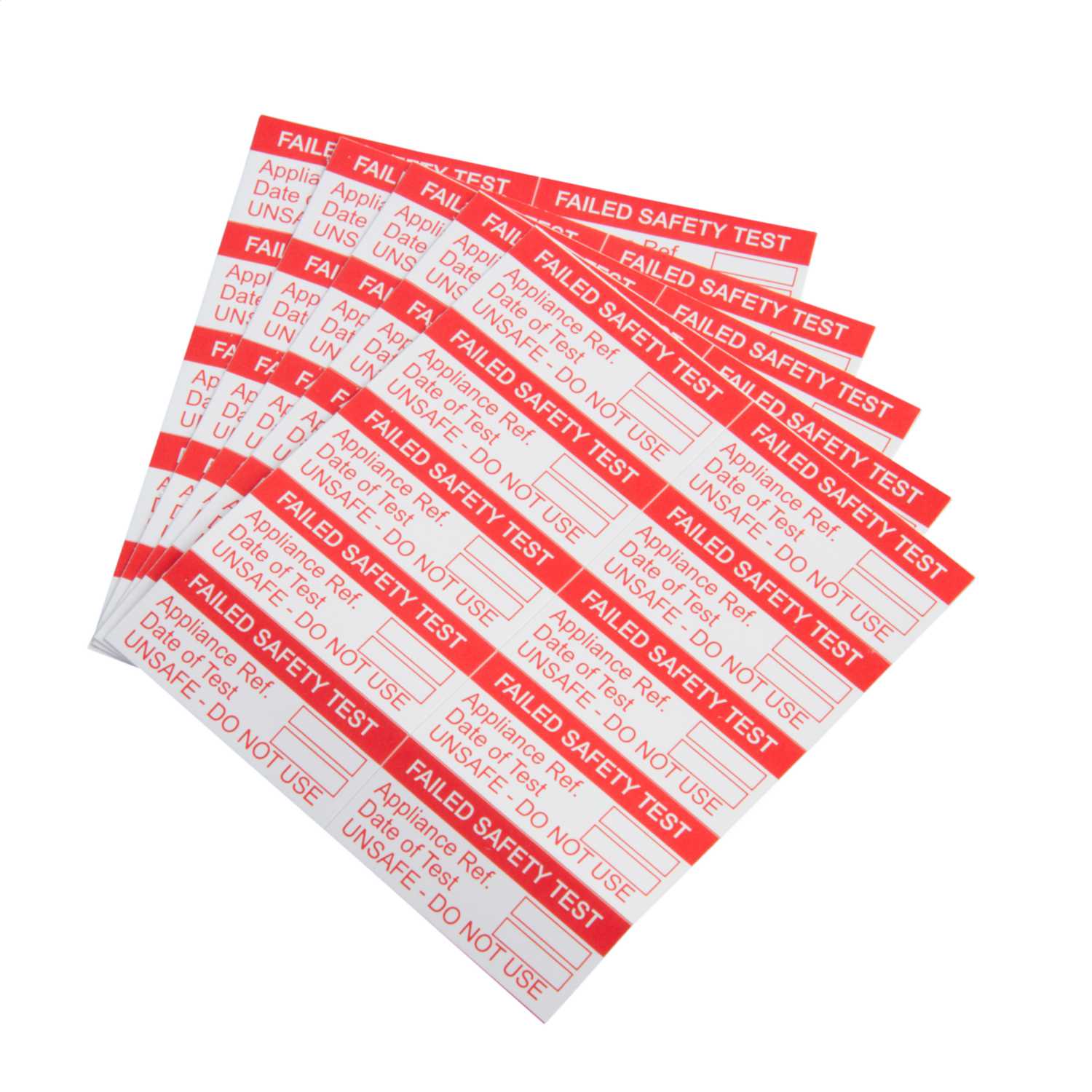 Industrial Signs 35mm x 15mm Failed Safety Test Label (Pack of 50 ...