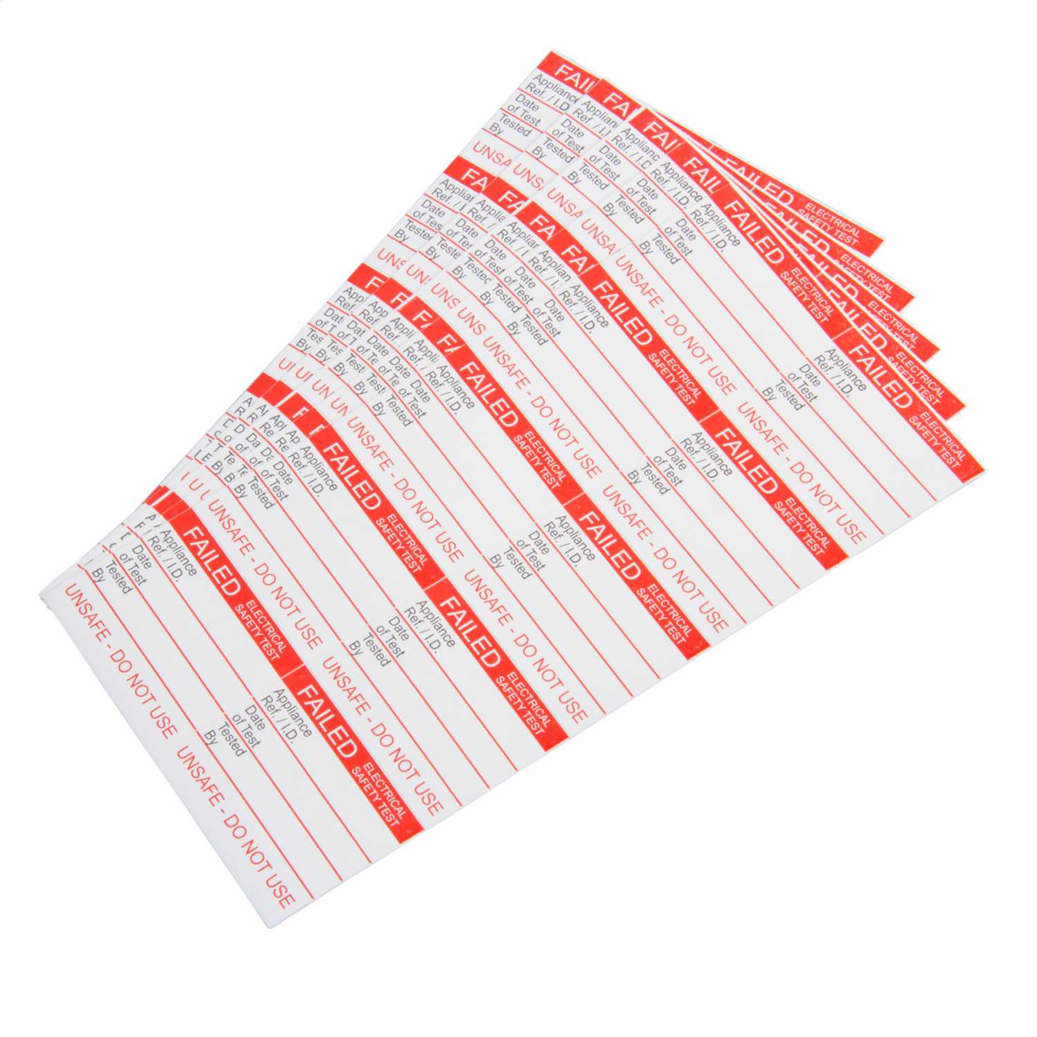 Industrial Signs 42.5mm x 32.5mm Failed Electrical Safety Test Label ...