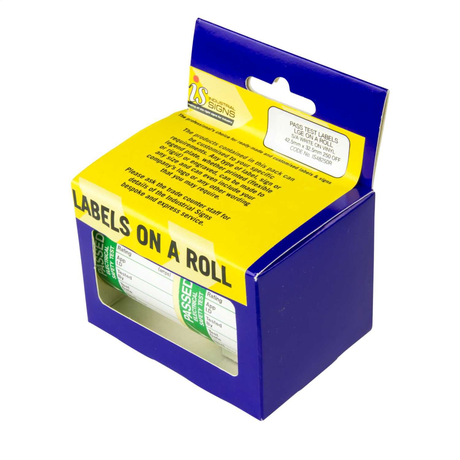 Industrial Signs 42.5mm x 32.5mm Passed Electrical Safety Test Label ...