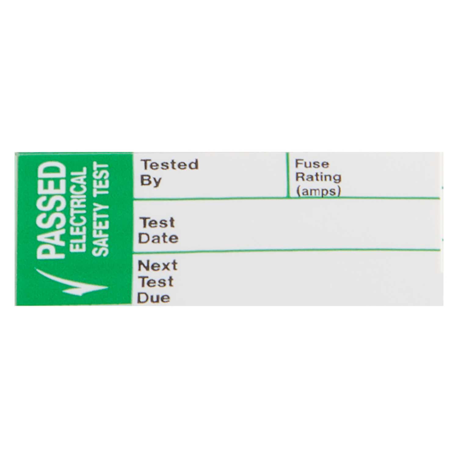 Industrial Signs 35mm x 15mm Passed Safety Test Label (Roll of 250 ...