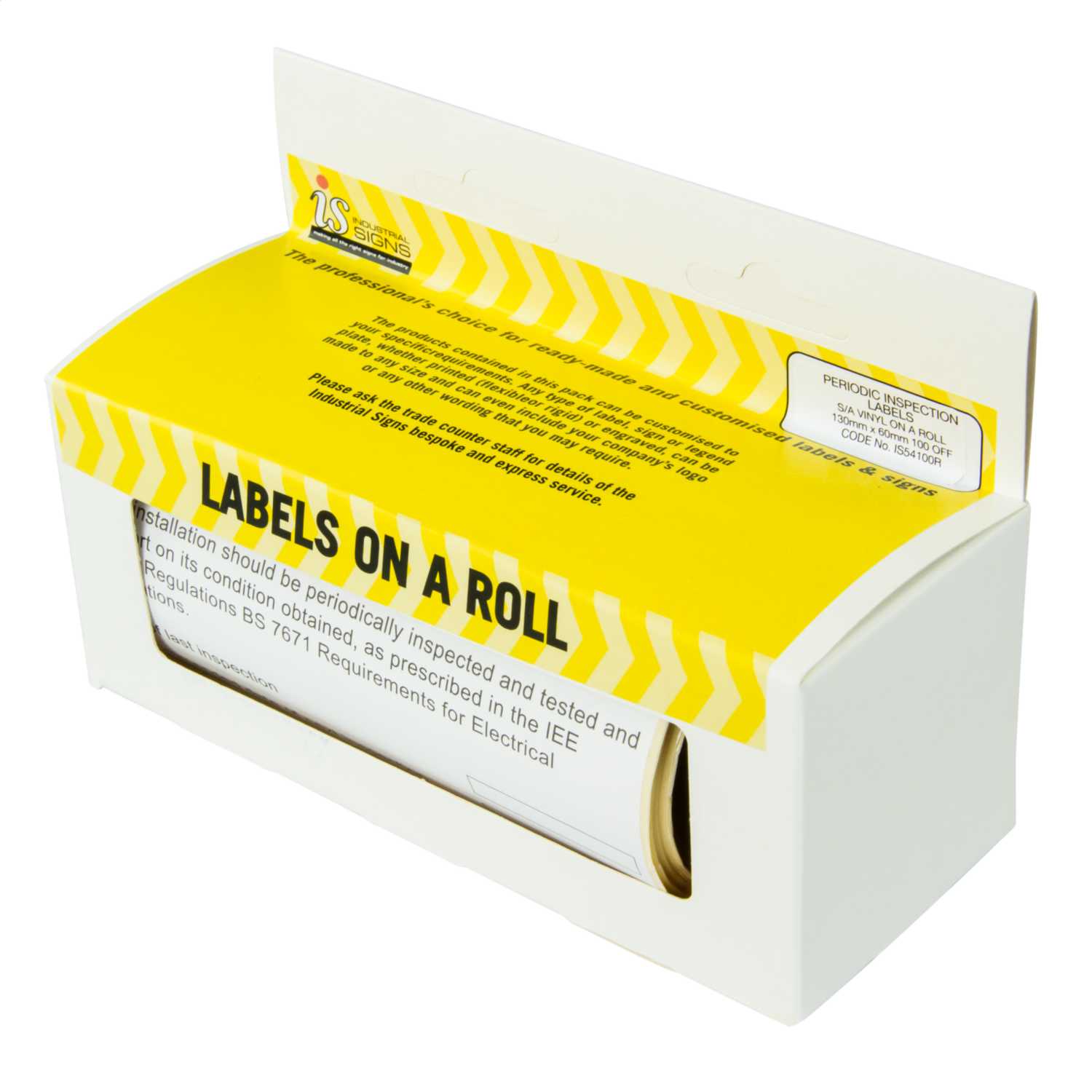 Industrial Signs 130mm x 60mm Periodic Inspection and Testing Label ...