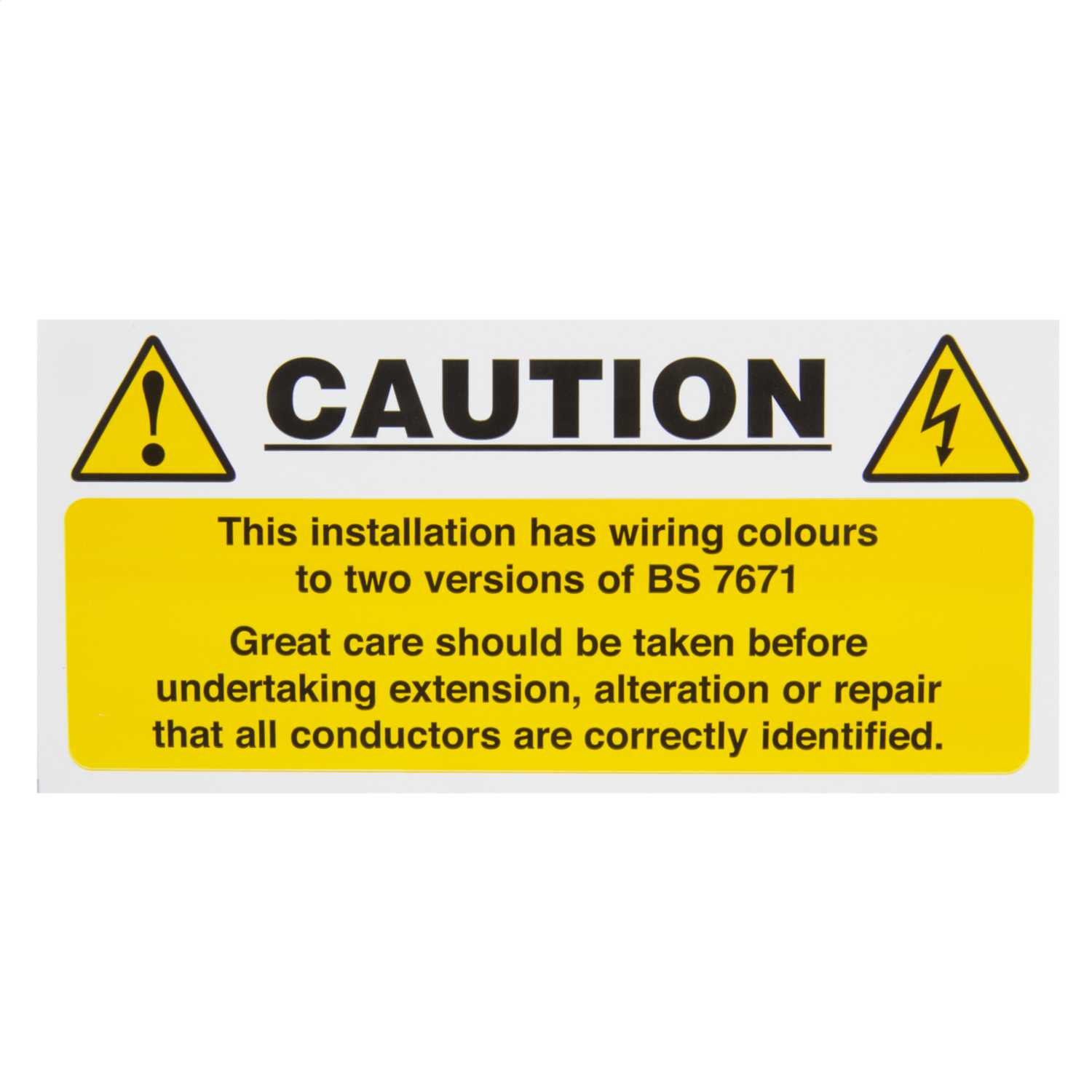 Industrial Signs 130mm x 60mm Caution Mixed Cable Label (Pack of 10 ...
