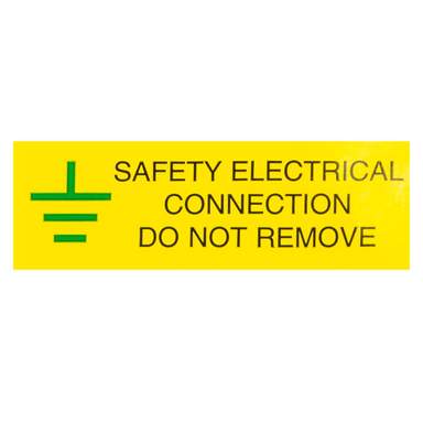 Industrial Signs 75mm x 25mm Electrical Connection Do Not Remove Label ...