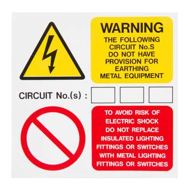 Industrial Signs 75mm x 75mm Warning Earth Provision Label (Pack of 10 ...