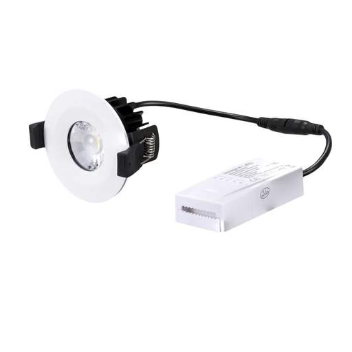 Integral LED 6W LED Fire Rated Dimmable Downlight Matt White 4000K (ILDLFR70B003) | CEF