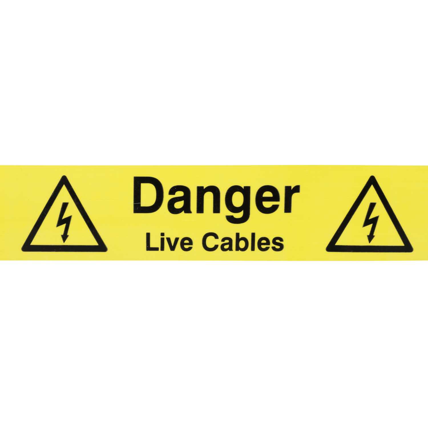 Industrial Signs 48mm x 33m Danger Live Cables Self Adhesive Warning ...