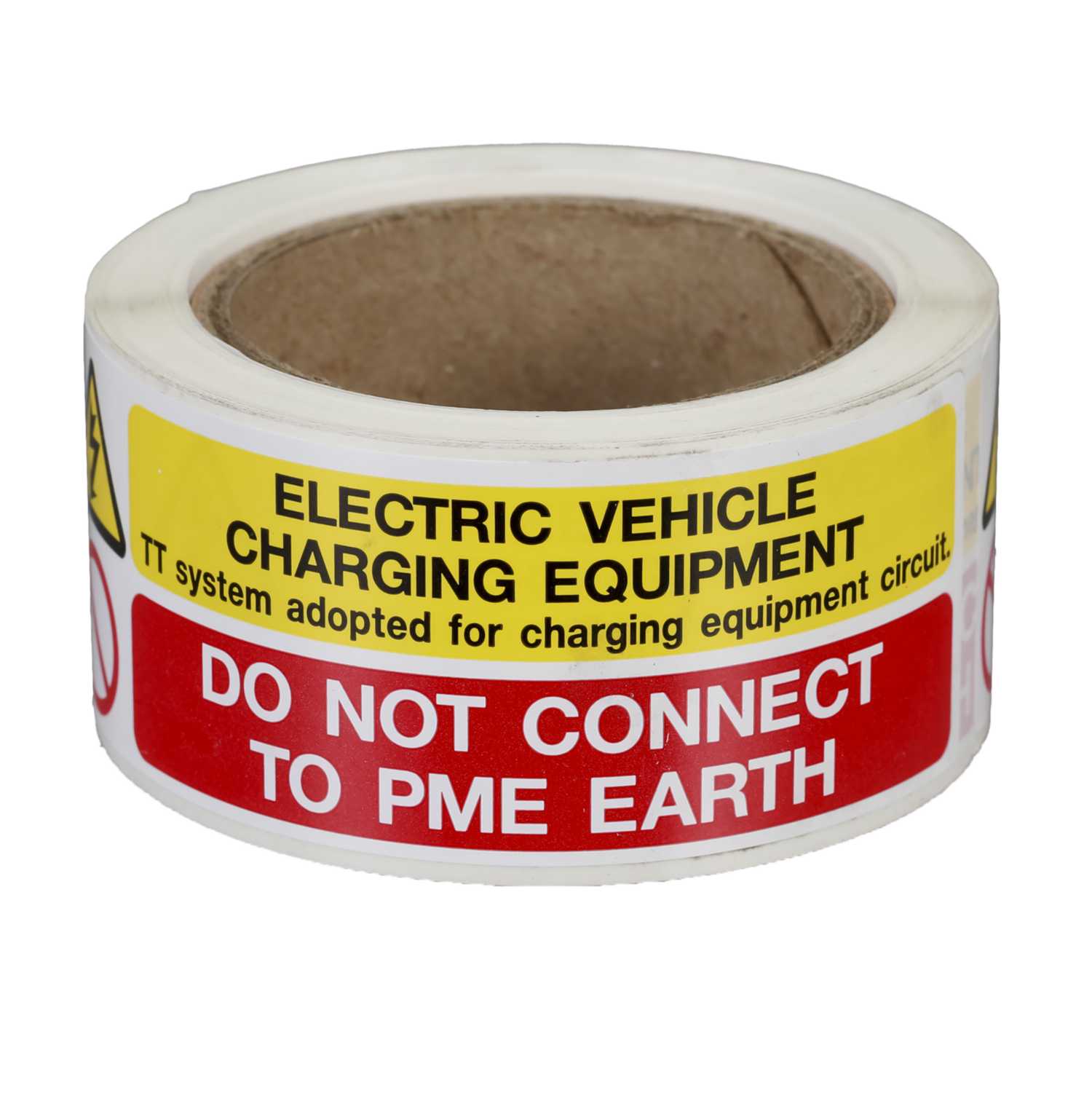 Industrial Signs 90mm x 30mm EV Charging Equipment Warning Label (Roll ...