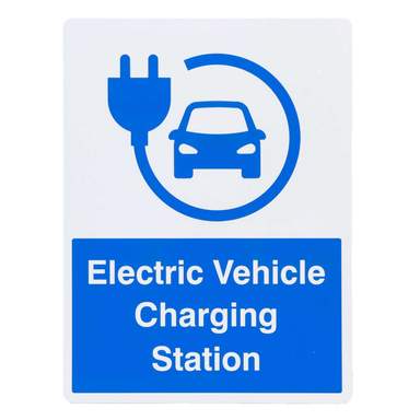 Industrial Signs 300mm x 400mm EV Charging Station Sign (CE11601DB) | CEF