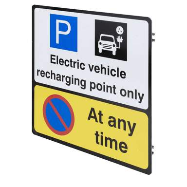 Industrial Signs 400mm x 400mm EV Charging Point Sign (CE11701DB) | CEF