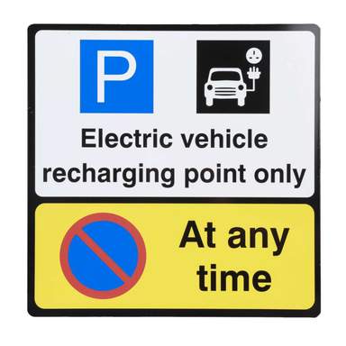 Industrial Signs 400mm x 400mm EV Charging Point Sign (CE11701DB) | CEF