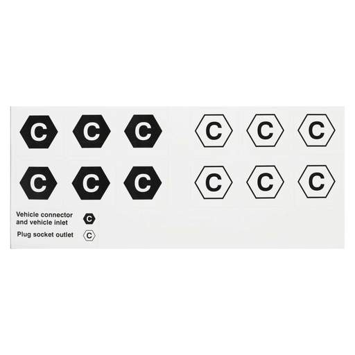 Industrial Signs 20mm x 20mm Vehicle Inlet / Plug Socket Outlet Label ...