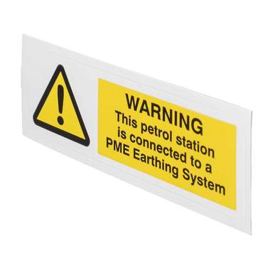 Industrial Signs 75mm x 25mm Warning Petrol Station PME Label (Pack of ...