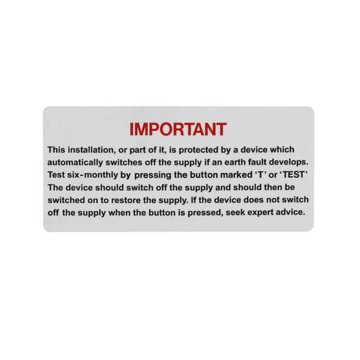 Industrial Signs RCD Test Labels Self Adhesive Vinyl Label (Roll of 100 ...
