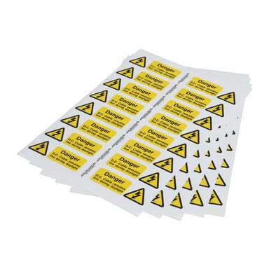 Industrial Signs Over Laminated D.C Cable Remains Live Wrap Around ...