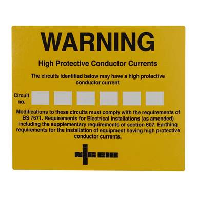 Industrial Signs High Conductive Current Labels (Roll of 100) (CE71100R ...