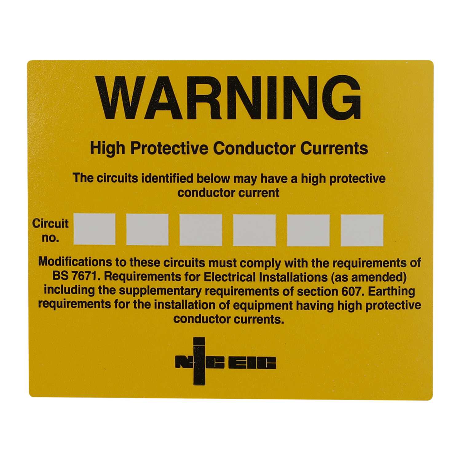 Industrial Signs High Conductive Current Labels (Roll of 100) (CE71100R ...
