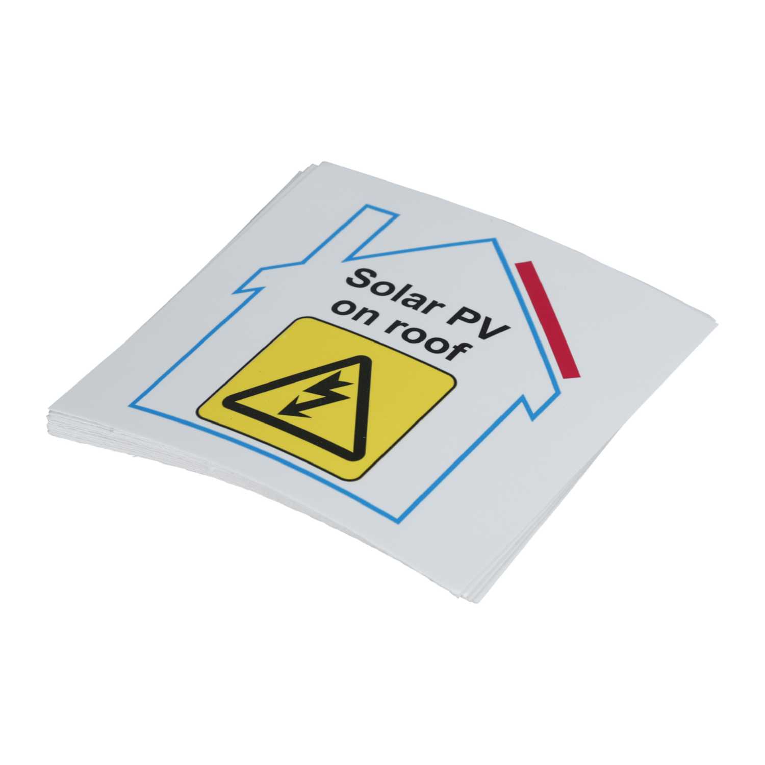 Industrial Signs PV / Solar On Roof Labels (Pack of 10) (CE9210SA) | CEF