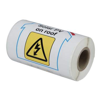 Industrial Signs PV / Solar On Roof Labels (Roll of 100) (CE93100R) | CEF
