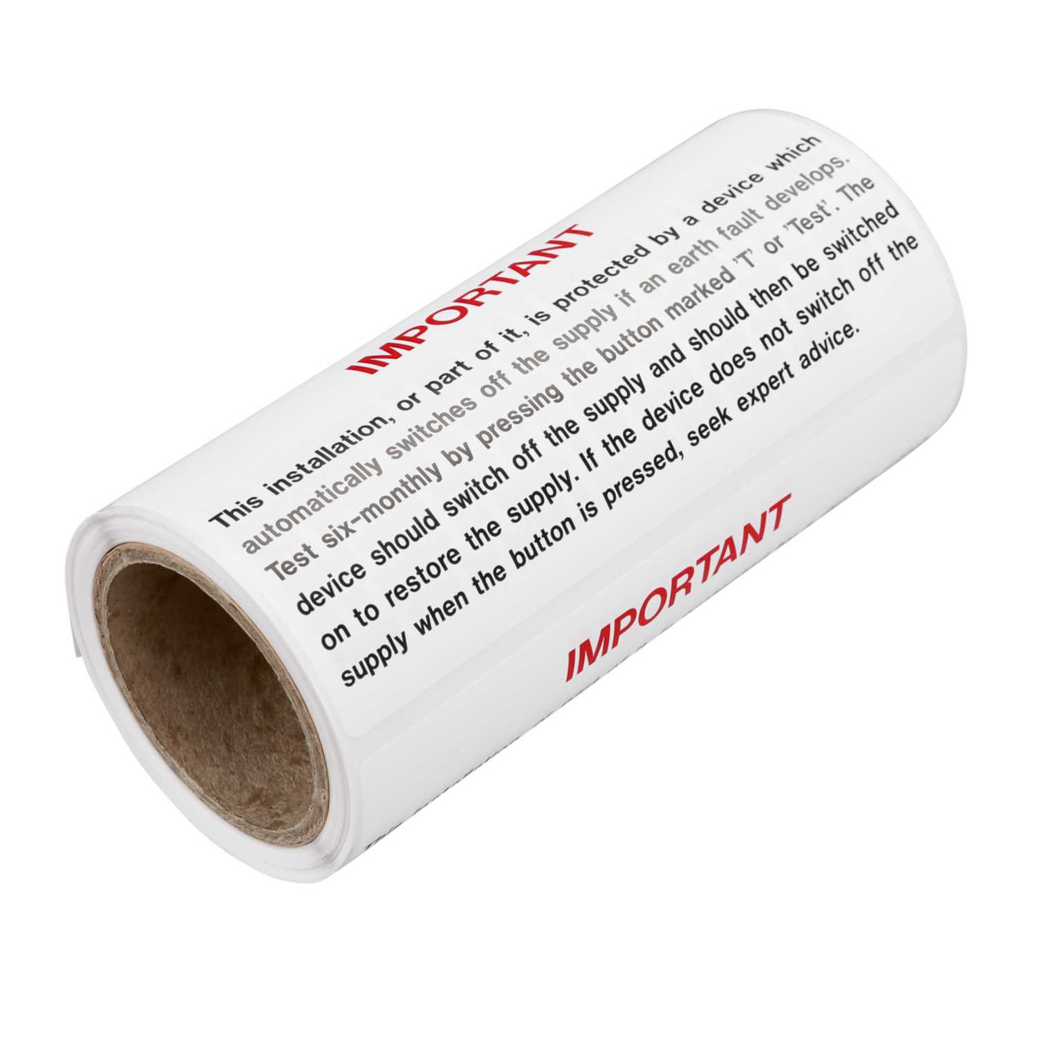 Industrial Signs 130mm x 60mm Important RCD Testing Label (Roll of 100 ...