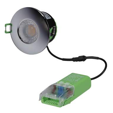 JCC V50 6W LED Fire Rated Colour Selectable Dimmable Downlight Chrome ...