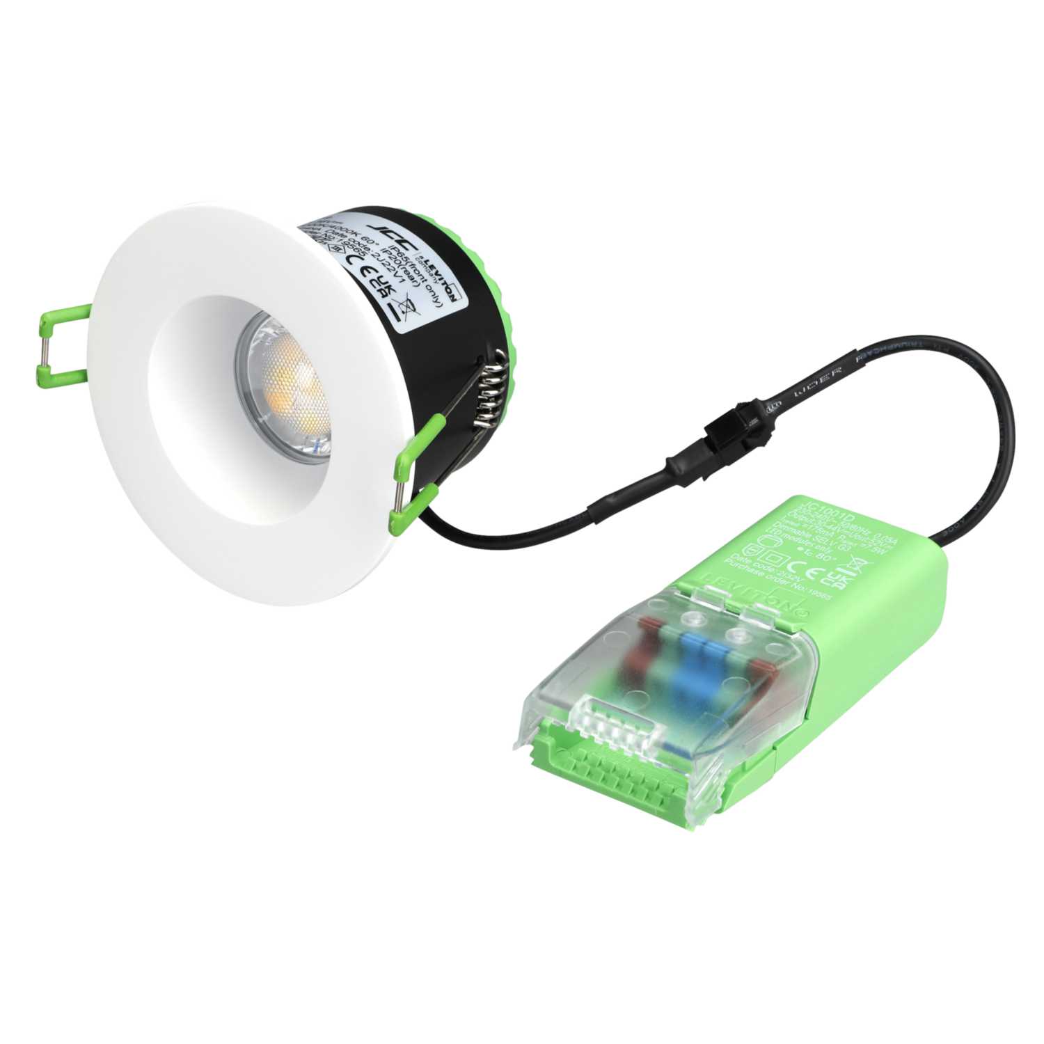 JCC V50 Pro Anti-Glare 6W LED Fire Rated Colour Selectable Downlight ...