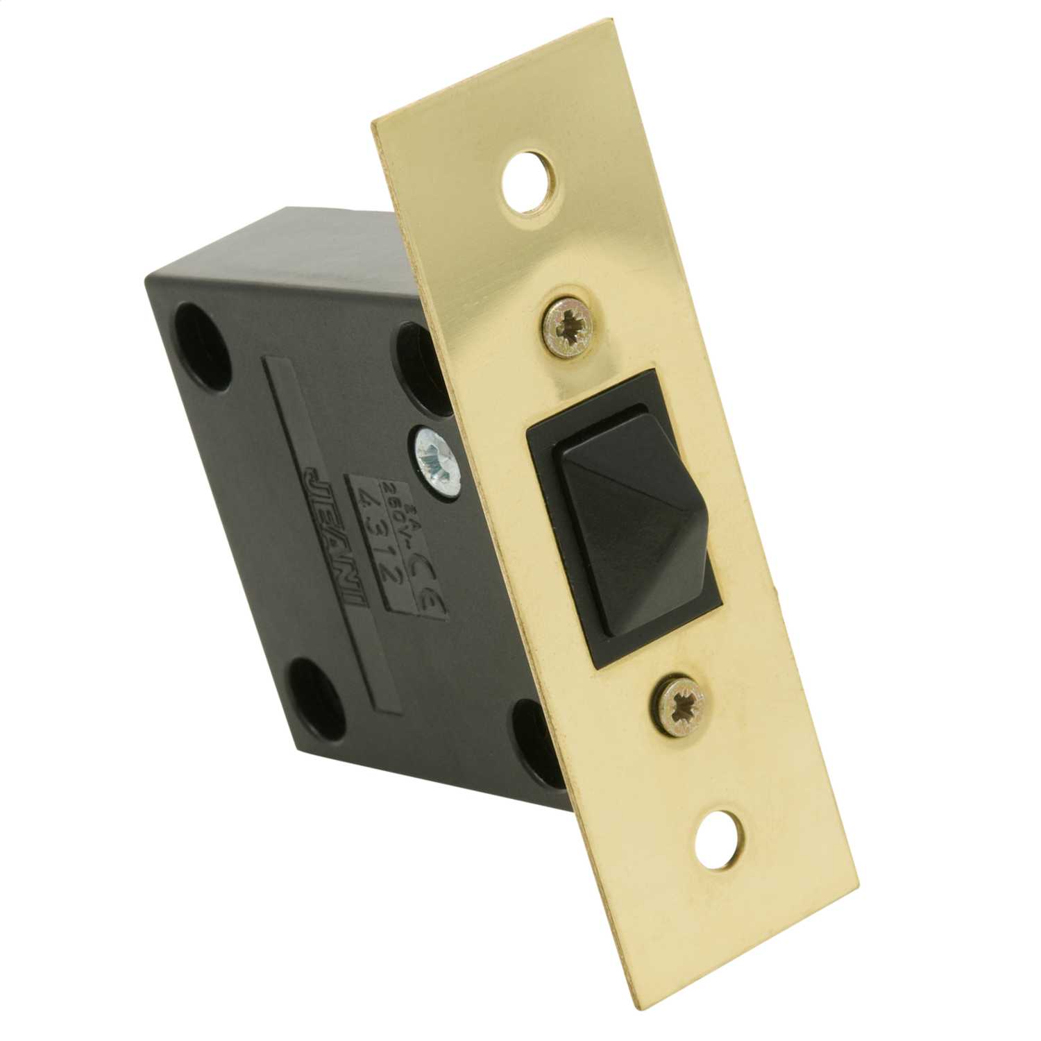 Jeani 2A Flush Push to Break Door Switch Brass (Sold in 1's) (141WB) | CEF