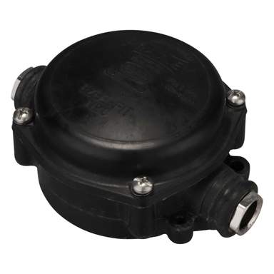 Pratley Ezee-Fit 20mm Size 0 Plastic Atex 2 Way Junction Box Black IP68 ...