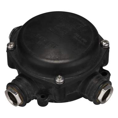 Pratley Ezee-Fit 20mm Size 0 Plastic Atex 3 Way Junction Box Black IP68 ...