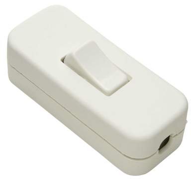 Jeani 2A Single Pole In Line Switch White (Sold in 1's) (701W) | CEF