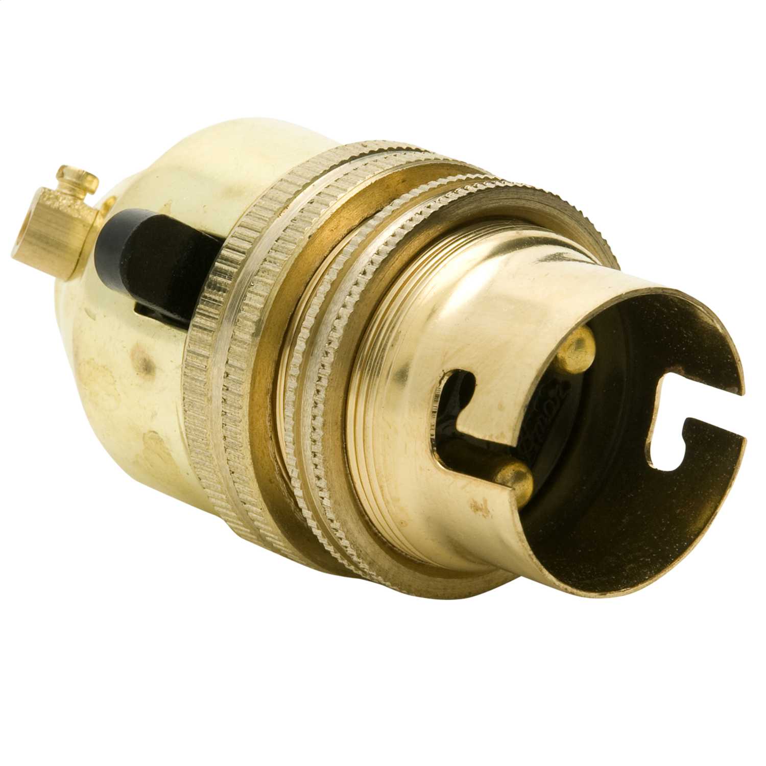 Jeani Bayonet Cap BC B22 ½" Entry Switched L/Holder Brass (Sold in 1's ...