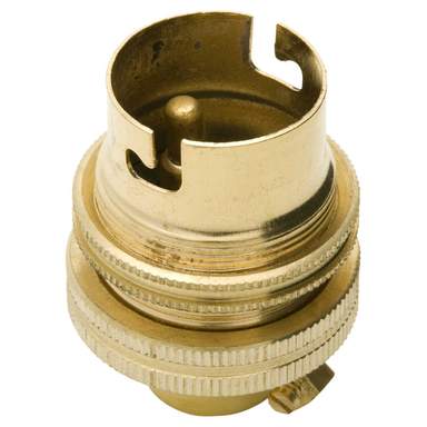 Jeani Bayonet Cap BC B22 ½" Entry Shaded L/Holder Brass (Sold in 1's ...