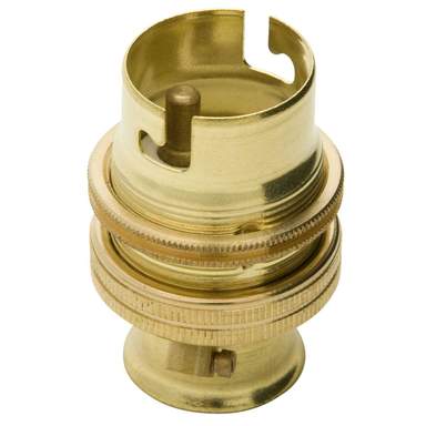 Jeani Bayonet Cap BC B22 20mm Entry Shaded L/Holder Brass (Sold in 1's ...