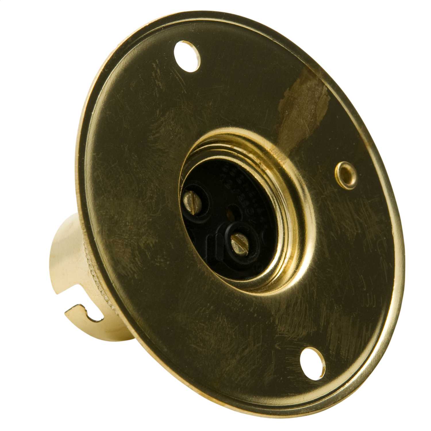 Jeani Bayonet Cap BC B22 Batten 2 Hole Shaded L/Holder Brass (Sold in 1 ...