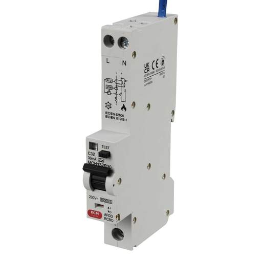 Mem Classic 32A 1P+N 1 Module C Curve 10kA 30mA Type A AFDD Combined ...