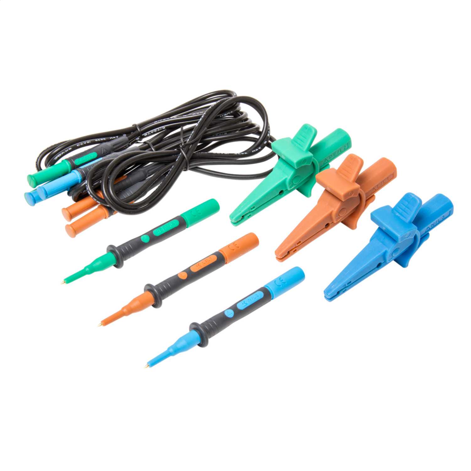 Kewtech 3 Wire Unfused Test Lead Set with Crocodile Clips (ACC065) | CEF