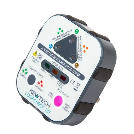 Kewtech LOOPCHECK 107 Mains Socket Tester with Earth Loop Check ...