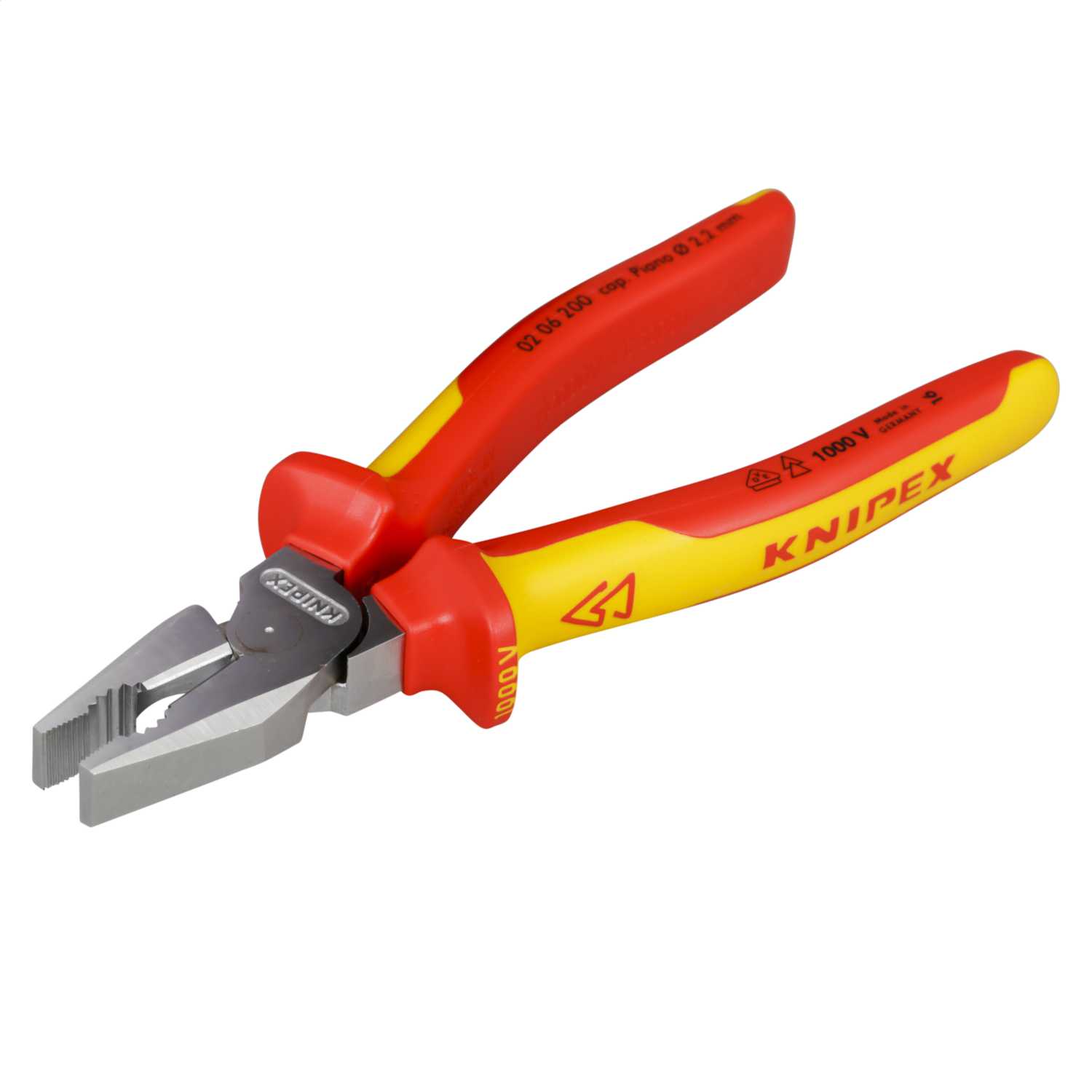 Knipex 200mm High Leverage VDE Combination Pliers (KN02 06 200 SB) | CEF