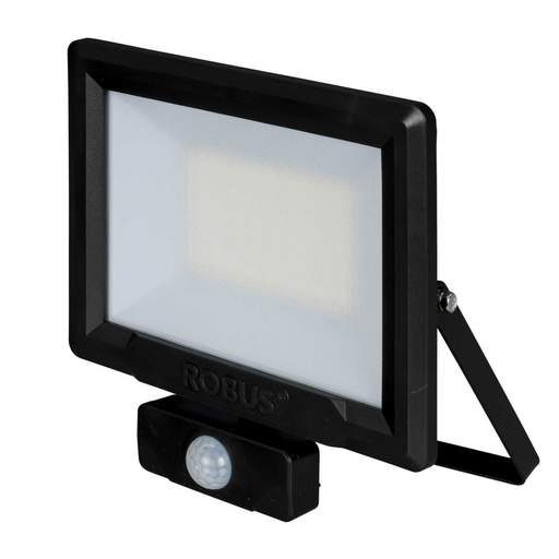 Robus Hilume 50W LED Floodlight with PIR Black 4000K (RHL5040P-04) | CEF