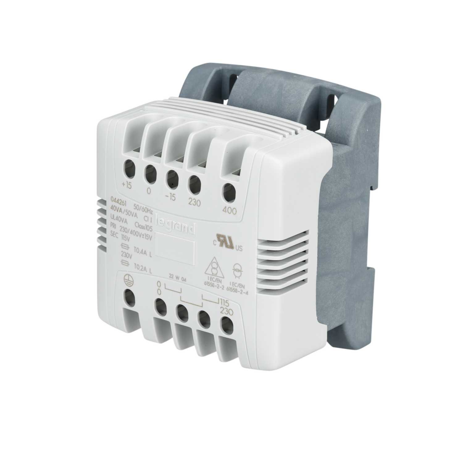 Legrand 230V / 400V to 115V / 230V 40VA Isolation Transformer (044261 ...